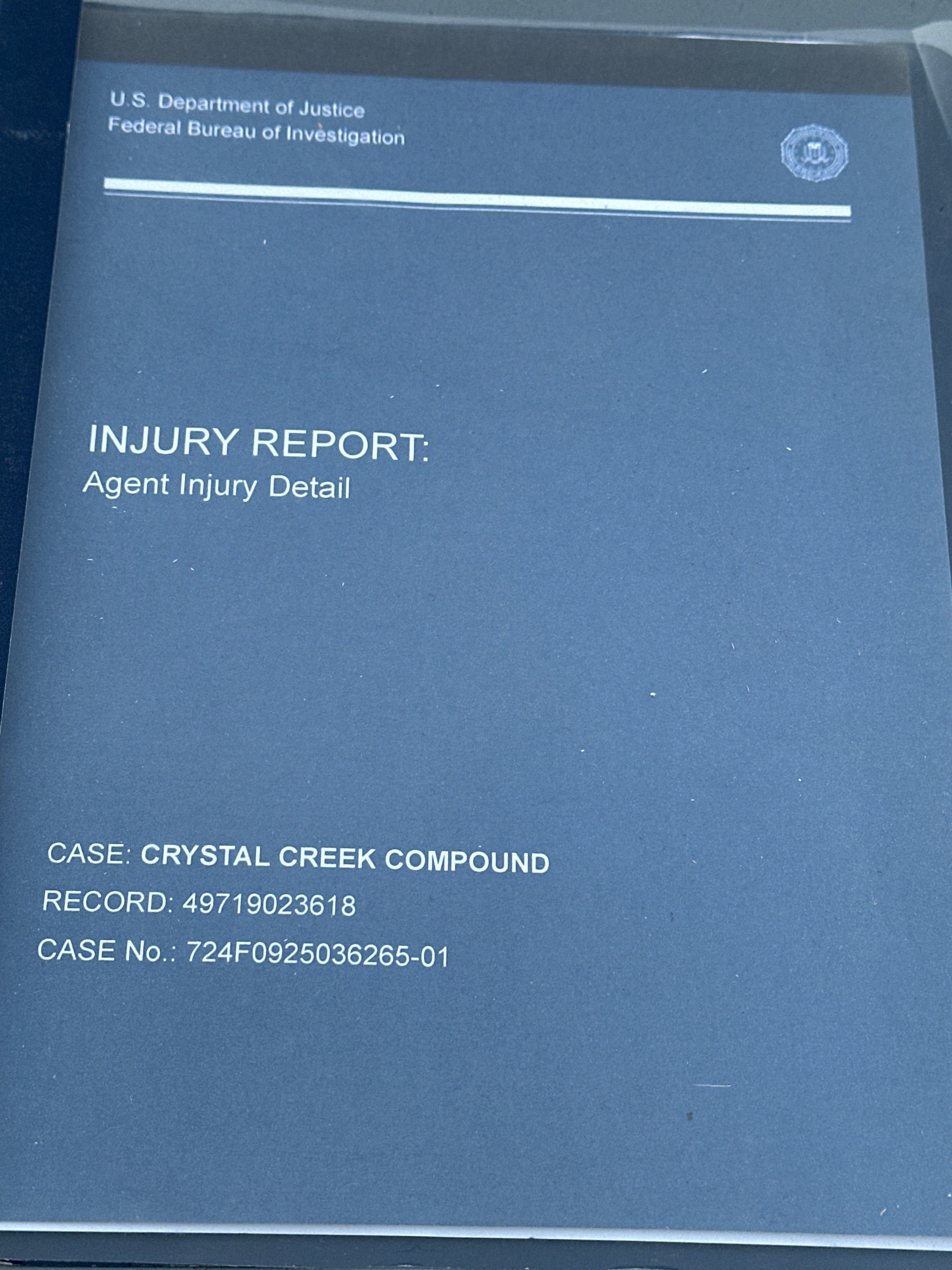 BONES: Agent Booth’s Ep. 824 HERO FBI Injury Report Prop – HOLLYWOOD ...