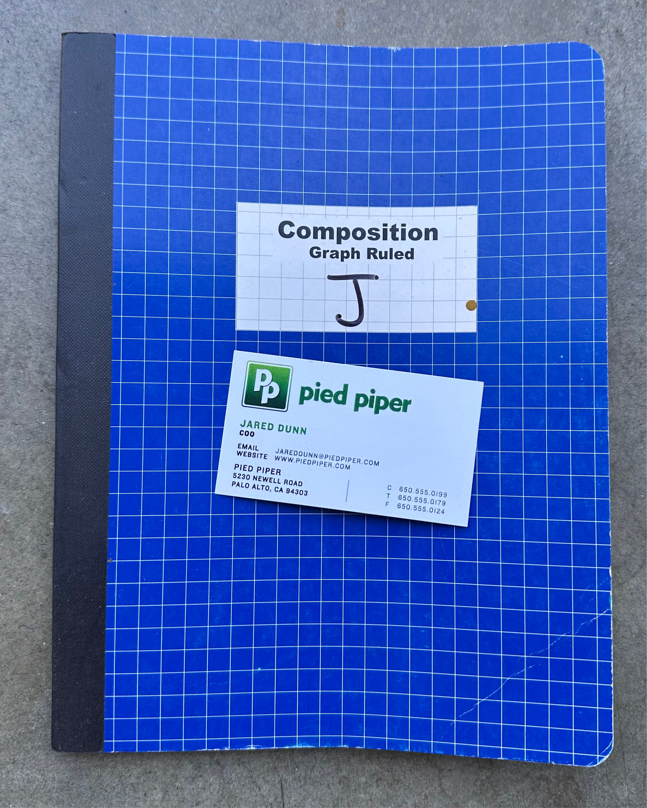 SILICON VALLEY: Jared’s Pied Piper Notebook and Card – HOLLYWOOD ...