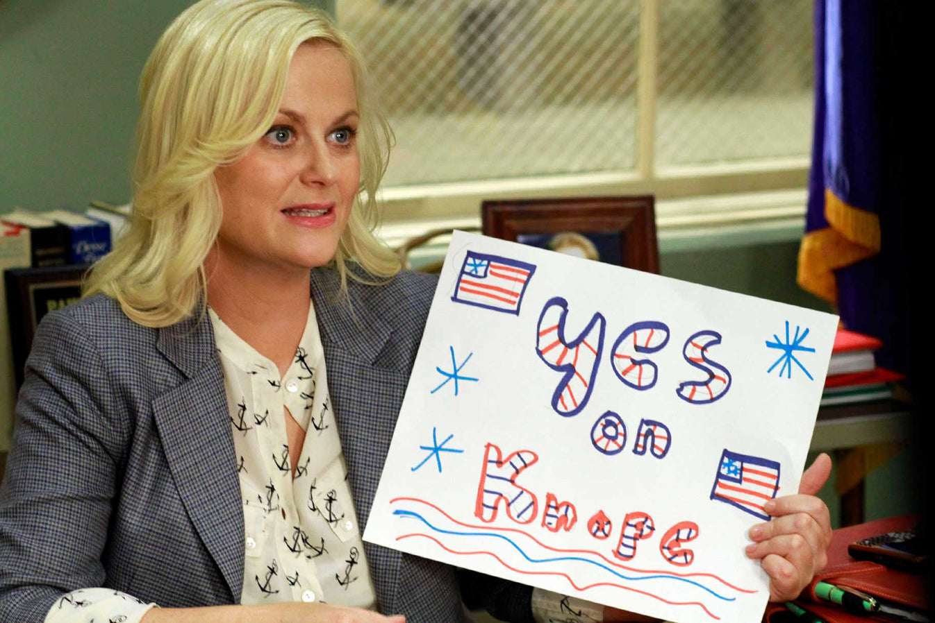 PARKS AND RECREATION: Leslie Knope's Vote Pin – HOLLYWOOD PICTURES ...