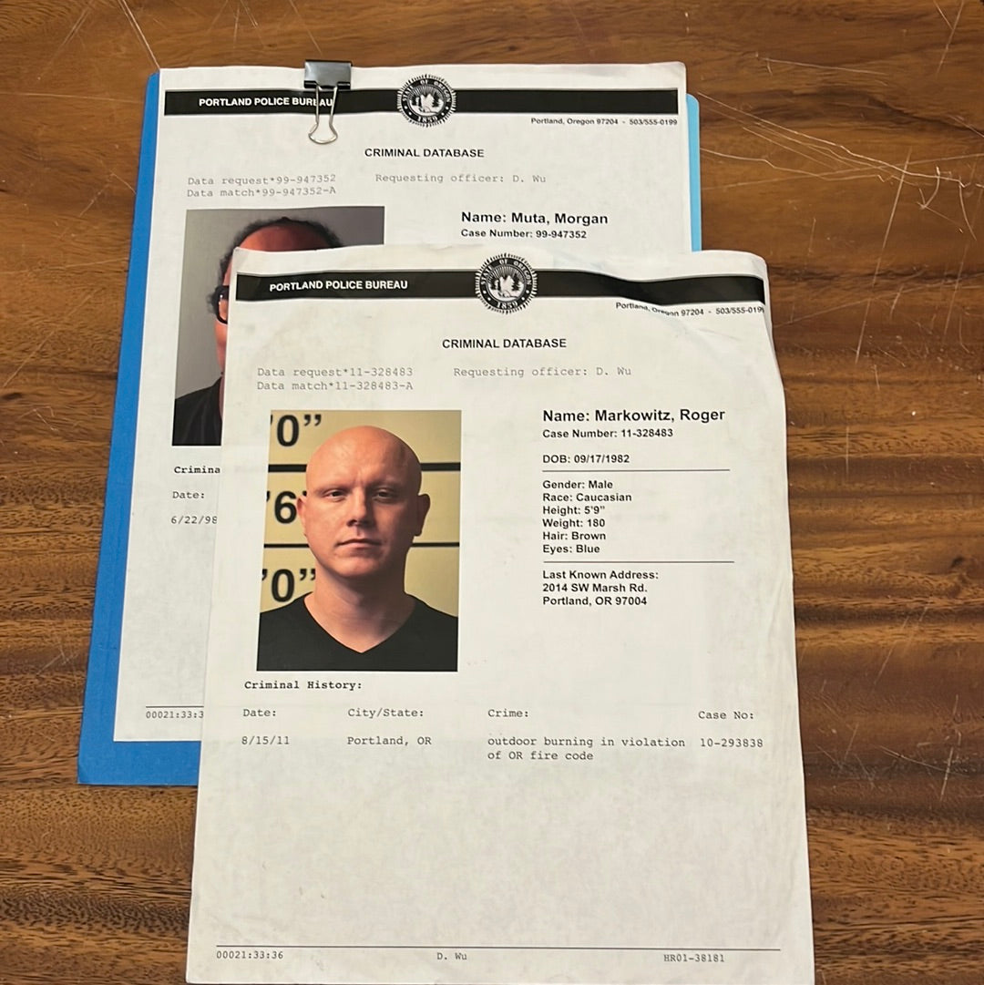 Grimm: HERO Portland Police Criminal Investigation Files (2 ...